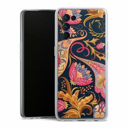 DeinDesign Handyhülle Muster Ornamente Mandala Floral Autumn 1, Oppo Find X3 lite Silikon Hülle Bumper Case Handy Schutzhülle, weiß, transparent
