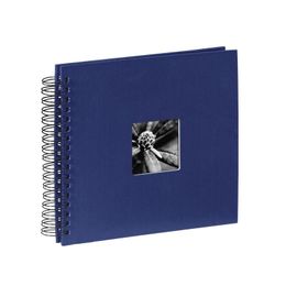 Hama "Fine Art" Spiral Album 28 x 24 cm 50 Black Pages blue