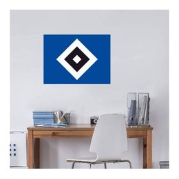 Hamburger SV Wandtattoo Fußball Wandtattoo Hamburger SV Bundesliga Fan Banner HSV Blau Schwarz