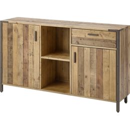 Premium collection by Home affaire Sideboard »Itama«, Breite 156 cm, aus recyceltem Pinienholz, beige