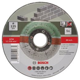 Bosch Trennscheibe 5tlg. Trennscheiben-Set gekröpft für Stein D 125