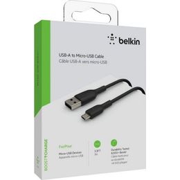 Belkin Micro-USB/USB-A Kabel PVC, 1m Smartphone-Kabel, Micro-USB (100 cm), schwarz