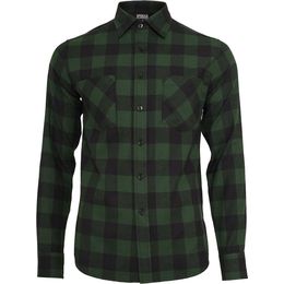 Urban Classics Checked Flanell Shirt Flanellhemd schwarz dunkelgrün in M