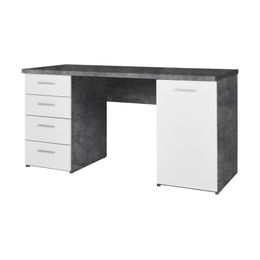 Möbel Kraft Schreibtisch - grau - Materialmix - 145 cm - 76 cm - 60 cm - Möbel Kraft