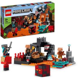 Lego® Konstruktionsspielsteine Die Netherbastion (21185), Lego® Minecraft, (300 St), Made in Europe, bunt