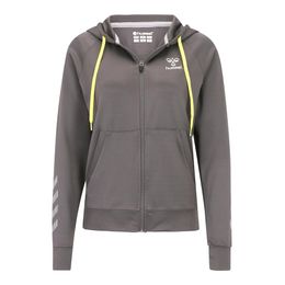 Hummel Sportsweatjacke Damen Gr&ouml;&szlig;e S grau / schwarz