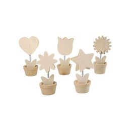 Creativ Company Decorate your Wooden Memoclip Flower 10pcs.