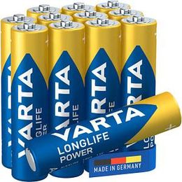 12 Varta Batterien LONGLIFE Power Micro AAA 1,5 V