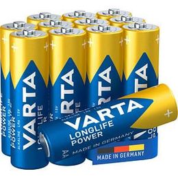 12 Varta Batterien LONGLIFE Power Mignon AA 1,5 V