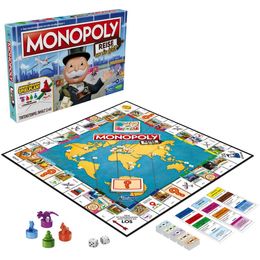 Hasbro Spiel, Gesellschaftsspiel »Monopoly Reise um die Welt«, bunt