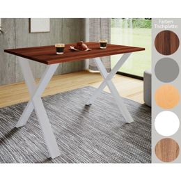 Vcm Premium Holz Esstisch Küchentisch Speisetisch Tisch Xona X Weiß