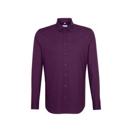Seidensticker Businesshemd »Shaped« Shaped Langarm Button-Down-Kragen Karo burgund XL (44) - normale Ärmellängen normale Ärmellängen XL (44)...