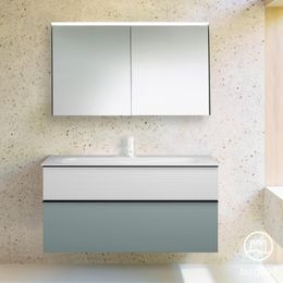 Burgbad Fiumo Badmöbel-Set Waschtisch mit Waschtischunterschrank und Spiegelschrank, SFXV122F3957FOT2C0001G0200,