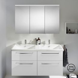 Burgbad Eqio Badmöbel-Set 5 Doppel-Waschtisch mit Waschtischunterschrank und Spiegelschrank, SFAQ123RF2009C0001P95,