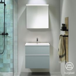 Burgbad Fiumo Badmöbel-Set Waschtisch mit Waschtischunterschrank und Spiegelschrank, SFXV062LF3957C0001G0223,