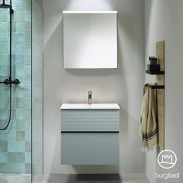 Burgbad Fiumo Badmöbel-Set Waschtisch mit Waschtischunterschrank und Spiegelschrank, SFXV062LF3957C0001G0200,