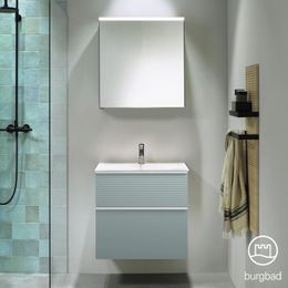 Burgbad Fiumo Badmöbel-Set Waschtisch mit Waschtischunterschrank und Spiegelschrank, SFXV062RF3957C0001G0223,