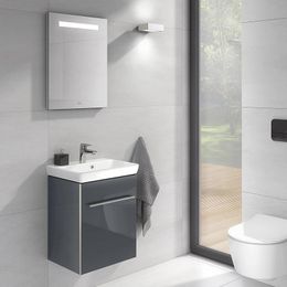 Villeroy & Boch Villeroy & Boch Avento Handwaschbecken mit Waschtischunterschrank und More to See One Spiegel, 735845R1+A88700B1+A430A800,