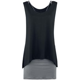 Black Premium by EMP Two in One Dress Kurzes Kleid schwarz charcoal in M