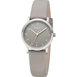 Regent Uhren Quarzuhr REGENT "12090349 - 3268.90.12" Armbanduhren grau Damen Quarzuhren