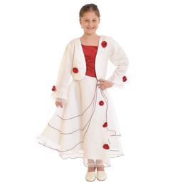 Jerseykleid Family Trends Gr. 86, EURO-Größen, weiß Mädchen Kleider Jerseykleider mit passendem Jäckchen