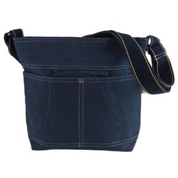 Domelo Umhängetasche Vegane Umhängetasche Handtasche Schultertasche wasserabweisend, Tasche aus gewachstem Canvas, wasserabweisend, DIN A4 geeignet
