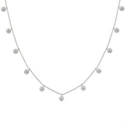CAI Collier 925/- Sterling Silber Zirkonia weiß 40+5cm Glänzend