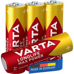 4 Varta Batterien LONGLIFE Max Power Mignon AA 1,5 V