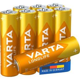 8 Varta Batterien LONGLIFE Mignon AA 1,5 V
