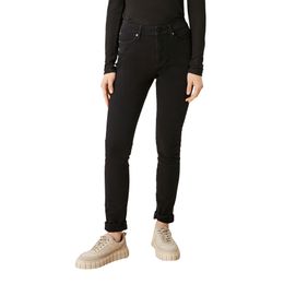 s.Oliver Große Größen: Skinny Jeans mit High-Waist-Bund, im cleanen Stil, black Denim, Gr.46