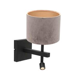 Steinhauer Stang Wandleuchte Schwarz, 1-flammig