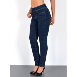 ESRA Skinny-fit-Jeans J291 Damen Skinny Jeans High Waist mit elastischem Gummi-Bund