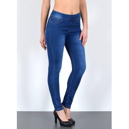 ESRA Skinny-fit-Jeans J291 Damen Skinny Jeans High Waist mit elastischem Gummi-Bund