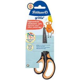 Pelikan Linkshänder-Papierschere griffix® schwarz-orange 14,0 cm