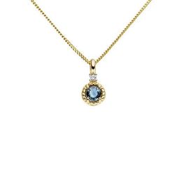 Firetti Kettenanhänger Schmuck Geschenk Gold 333 Halsschmuck Anhänger für Halskette, mit Saphir und Brillant, blau|gelb|goldfarben|weiß