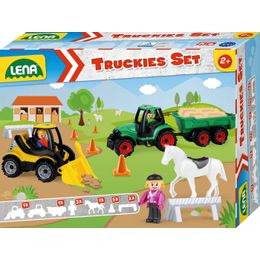 LENA® Spielzeug-Traktor Truckies Set Bauernhof, inkluisve Schaufellader und Spielfigur; Made in Europe, bunt|gelb|grün