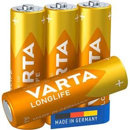 4 Varta Batterien LONGLIFE Mignon AA 1,5 V