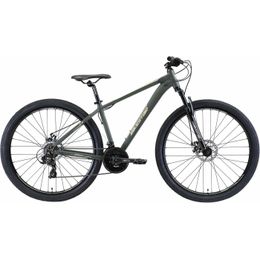 Bikestar Mountainbike, 21 Gang Shimano RD-TY300 Schaltwerk, Kettenschaltung, für Damen und Herren, Kettenschaltung, grün