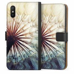 DeinDesign Handyhülle Pusteblume Fotografie Blumen Dandelion 1, Xiaomi Redmi 9A Hülle Handy Flip Case Wallet Cover Handytasche Leder, schwarz