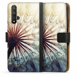 DeinDesign Handyhülle Pusteblume Fotografie Blumen Dandelion 1, Huawei Nova 5T Hülle Handy Flip Case Wallet Cover Handytasche Leder, schwarz