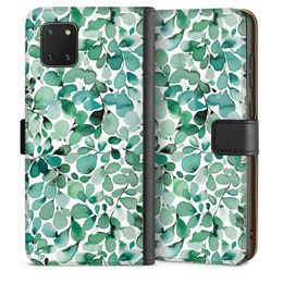 DeinDesign Handyhülle Pastell Wasserfarbe Blätter Watercolor Pattern Leaffy Leaves, Samsung Galaxy Note 10 lite Hülle Handy Flip Case Wallet Cover