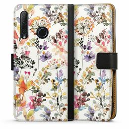 DeinDesign Handyhülle Blume Muster Pastell Wild Grasses, Huawei Honor 20 Lite Hülle Handy Flip Case Wallet Cover, schwarz