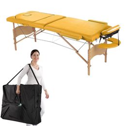 Mucola Massageliege 3 ZONEN MOBILE MASSAGELIEGE MIT TASCHE LIEGE KLAPPBAR GELB (Stück, 2-St., Liege), inkl Tasche