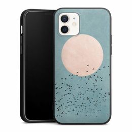 DeinDesign Handyhülle Vogel Sonne Art Fly Away, Apple iPhone 12 Silikon Hülle Premium Case Handy Schutzhülle, schwarz