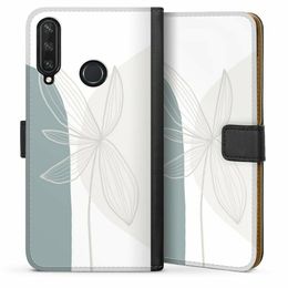 DeinDesign Handyhülle Blume Boho Pastell Flower and Shapes No 3-Anastasia Sawall, Huawei Y6p Hülle Handy Flip Case Wallet Cover Handytasche Leder
