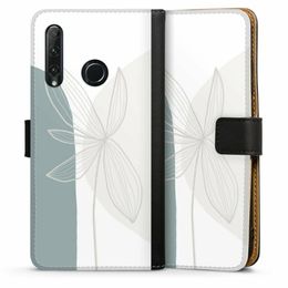 DeinDesign Handyhülle Blume Boho Pastell Flower and Shapes No 3-Anastasia Sawall, Huawei Honor 20 Lite Hülle Handy Flip Case Wallet Cover, schwarz
