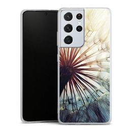 DeinDesign Handyhülle Pusteblume Fotografie Blumen Dandelion 1, Samsung Galaxy S21 Ultra 5G Silikon Hülle Bumper Case Smartphone Cover, weiß