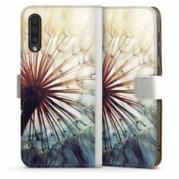 DeinDesign Handyhülle Pusteblume Fotografie Blumen Dandelion 1, Samsung Galaxy A30s Hülle Handy Flip Case Wallet Cover, weiß