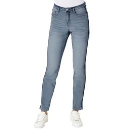 5-Pocket-Jeans CREATION L PREMIUM Gr. 24, Kurzgrößen, blau (blue, bleached) Damen Jeans 5-Pocket-Jeans