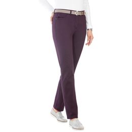5-Pocket-Jeans Casual Looks Gr. 20, Kurzgrößen, lila (aubergine) Damen Jeans 5-Pocket-Jeans